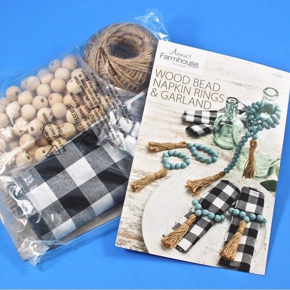 Dining | Annies Creative Woman Farmhouse Napkin Rings Garland Craft Kit ...